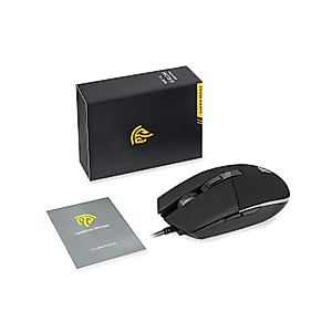 EasySMX V50 RGB Wired Gaming Mouse, Ergonomic Computer Mouse with 5 Programmable Buttons, 22 Preset Macros for PUBG, 5 DPI Settings, LED Backlit USB Mouse for Laptop/PC/Windows/Linux/Mac