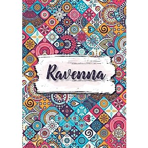 Ravenna: Taccuino A5 | Nome personalizzato Ravenna | Regalo di compleanno per moglie mamma sorella figlia ... | Design: fiori etnici | 120 pagine a ... formato A5 (14.8 x 21 cm) (Italian Edition)