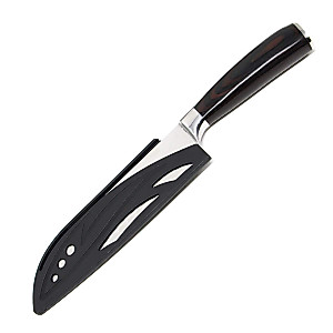 Damascus Chef Knife Set. Professional Japanese High Carbon Steel. 7Cr17mov Blade. Ergonomic comfort Woden Handle. 7 Inch