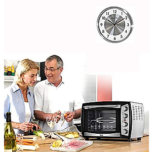 Fzy.bstim Non Ticking Silent Wall Clock Decorative,Analog Metal Wall Clock Battery Operated,Bedroom/Living Room/Office/Kitchen Clock,10 Inch