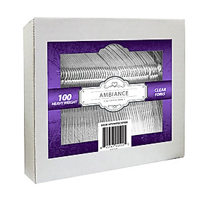 Crystalware, Heavy-Weight Plastic Fork, Durable and Disposable for Party supply or Home Use,…