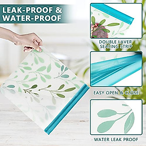 4 Pack Dishwasher Safe Reusable Gallon Freezer Bags,Reusable Food Storage Bags,Reusable Ziplock Bags Silicone For Travel/Home Kitchen Organization Marinate Meats, Cereal, Sandwich, Snack (BPA FREE)