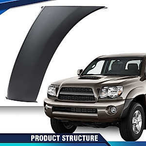 PIT66 New Front Driver Side Left Bumper End Cap Compatible With Toyota Tacoma 2WD/4WD (except X-Runner) Fender Flare Extension 2005-2011 5211304020