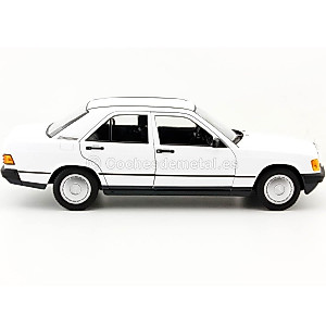 Norev NV183820 1:18 190E 1984-White Mercedes-Benz Collectable Model, Multi