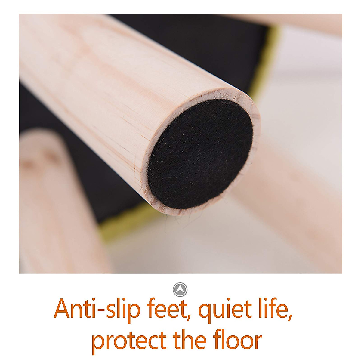 Solid Wood Small Stool Fashion Household Adult Sitting Pier Living Room Sofa Stool Low Stool Creative Fabric Small Bench Small Chair