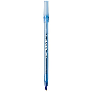 BIC Round Stic Xtra Life Ballpoint Pen, Medium Point (1.0mm), Blue, 60-Count