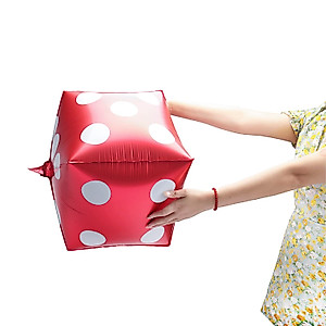 10 Pcs Cube Foil Balloons 24 Inches Square Dice Foil Balloon 4D Mylar Balloon for Party Decorations Party Supplies,Red