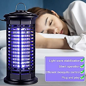 3 Pieces Bug Zapper Outdoor Indoor with Light Electric Mosquito Zappers Killer Electric Insect Fly Trap Insect Killer Insect Catcher for Home for Patio Bedroom Bathroom Living Office Courtyard