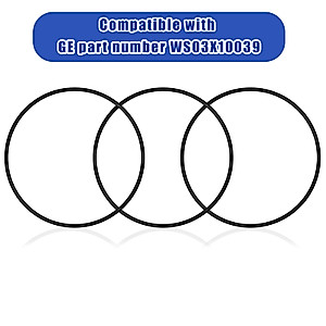 6pcs O-Ring Compatible with GE HHRING for Whole Home Filtration Models GXWH30C GXWH35F GXWH38F GXWH38S GXWH40L WS03X10039 FXHSC FXHTC, Whole House Water Filter O-Ring Replacement Gasket Seal Black