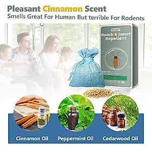 SEEKBIT Roach Repellent Large, Natural Cockroach Repellent Pouches, Repels Ant, Spider, Roach Insect Rodent Repellent, Keep Roach Away from Closet Place, for Indoor Outdoor Pest Control, 8 Pack