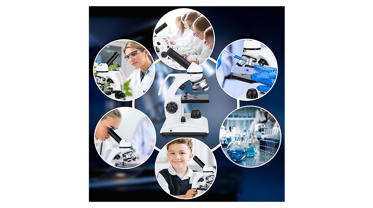 BNISE 100x-2000x Biological Microscope for Kids & Adults | Science ...