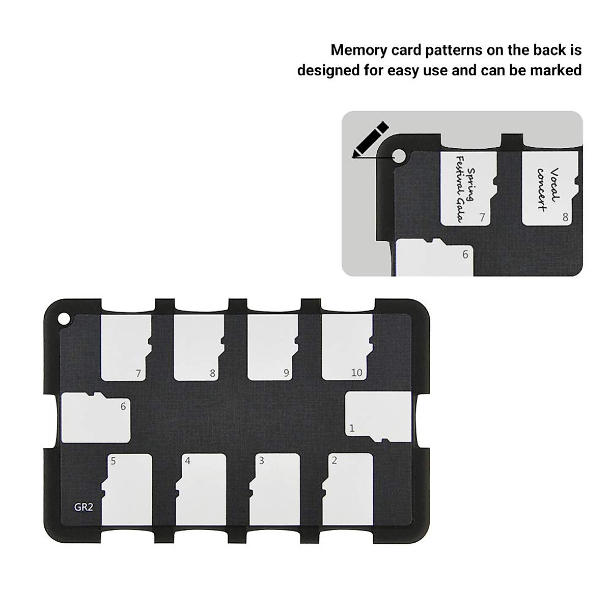 10 Slots Micro SD Card Case Holder Storage Organizer, Ultra Slim Credit Card Size Lightweight Portable TF MSD Memory Card Storage