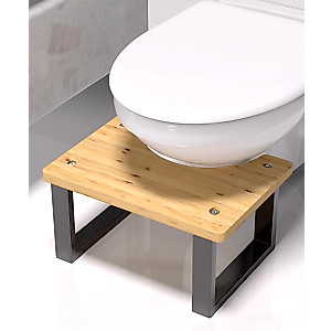REGIS Bamboo Toilet Stool for Adults, 7" Poop Stool,