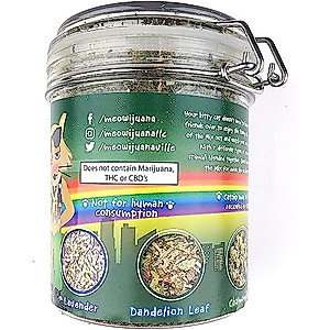 Meowijuana | Catnip Pawty Mix | Organic | Dried Premium 7 Herb Blend | High Potency | Perfect for Cat Toys | Grown in The USA | Feline and Cat Lover Approved