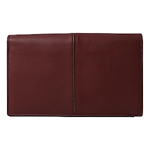 FENDI Peekaboo Brown Leather Zucca Chain Wallet Clutch Bag 8M0414