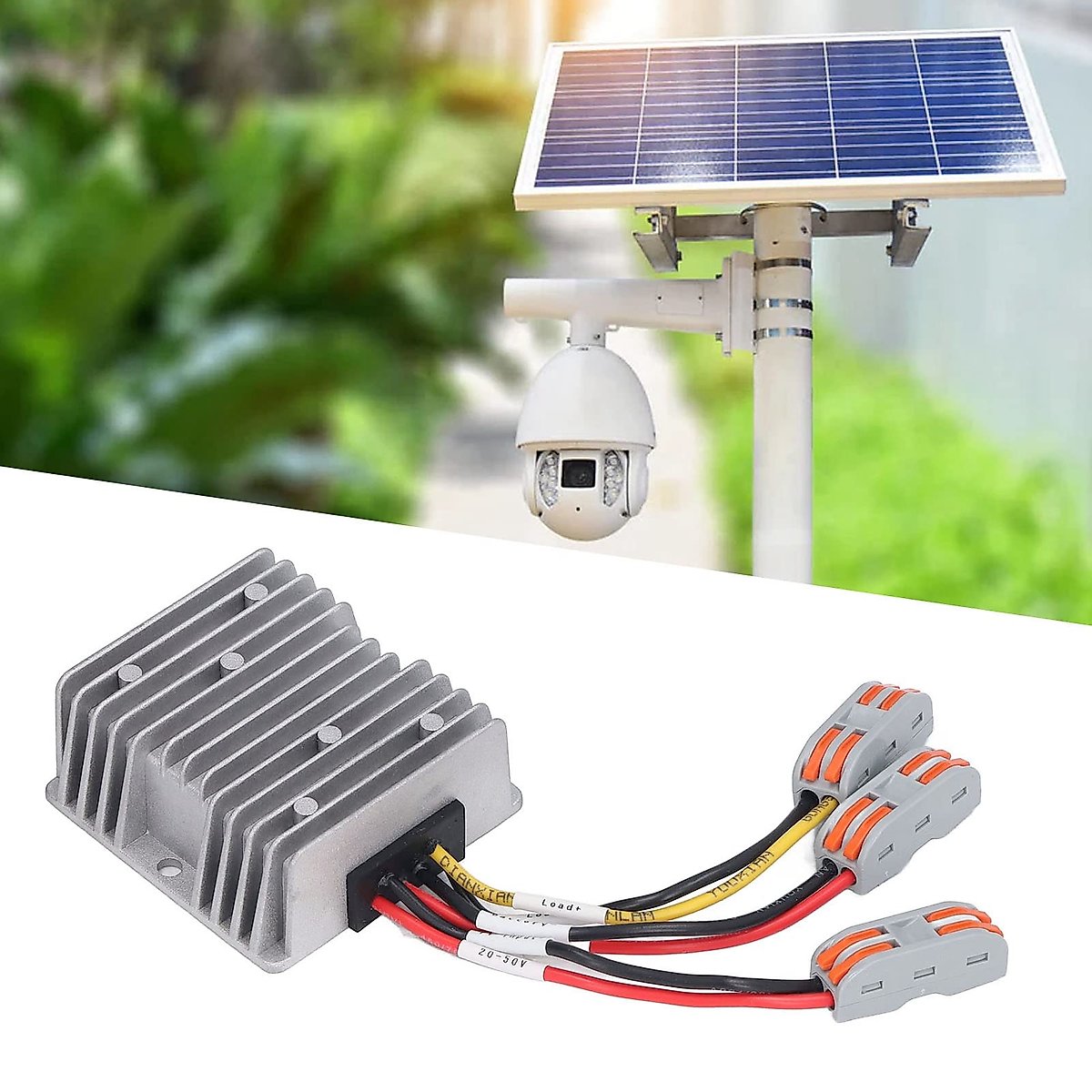 20A 300W MPPT Solar Charge Controller, Waterproof MPPT Charge Controller Buck Synchronous Rectifier Photovoltaic Battery Charger 24 Hours Load Output (14.6V Normally Open)