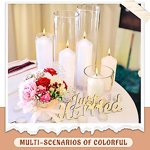 MTLEE Set of 60 White Pillar Candles Bulk 2 x 3, 2 x 5, 2 x 8 in Large Unscented Candle Tall Decorative Emergency Candles Big Cotton Wick Candle for Wedding Home Restaurant Spa Church Decoration