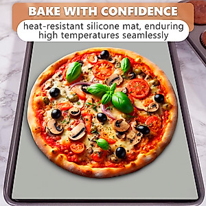 Baking Extra Large Silicone Mat - Grey Silicone Mats for Baking Cookie Baking Sheet Silicone Mat Kitchen Countertop Protector - Non Stick Baking Mat Kitchen Table Silicon Baking Mat Pastry Mat