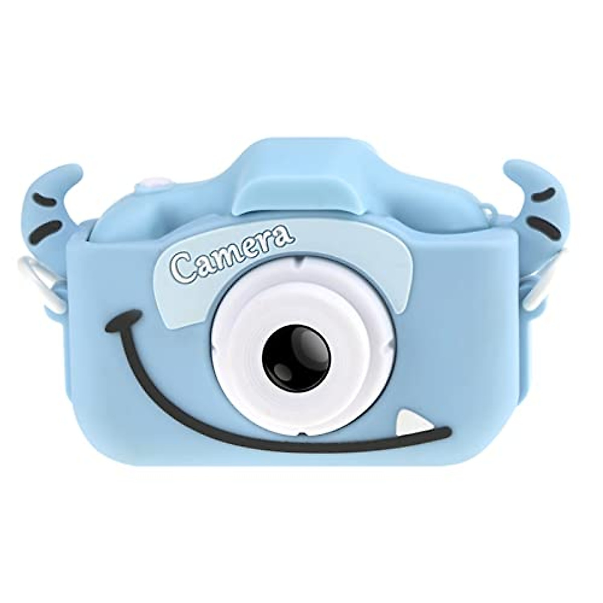 SLSFJLKJ Kids Camera with Silicone Case, Video Camera for Children with Fun Games, Kids Digital Camera with Special Effects, Rechargeable Battery, Ideal for Boys and Girls (Blue Cow 16G)