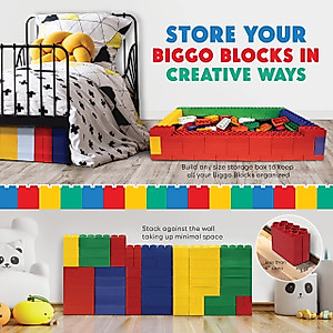 BiggoBlocks Big Blocks for Kids Ages 4-8, Indoor & Outdoor Blocks for Kids Jumbo Games, Large Building Blocks (96 PC) Standard Set