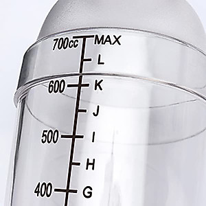 Set of 4pcs Plastic Cocktail Shaker, Hand Drink Mixer with Scales Bar Mixing Tool 700cc/24 oz