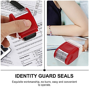 Tofficu 1pc Confidentiality Seal Postage Stamps Anti Stamp Personal Information Stamp Address Blocker Stamp Paid Stamp Identity Guard Stamp Guard Your Roller Plastic Letter Opener Red