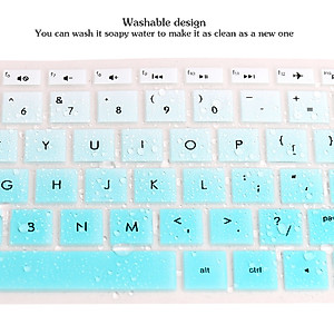 Keyboard Cover Compatible with HP Envy x360 15.6” Series /2020 2019 HP Pavilion 15 HP Pavilion x360 15.6” Series/HP Envy 17 17.3" Series/HP Laptop 15t 17t 17-ca0011nr-by0040nr -Ombre Hot Blue