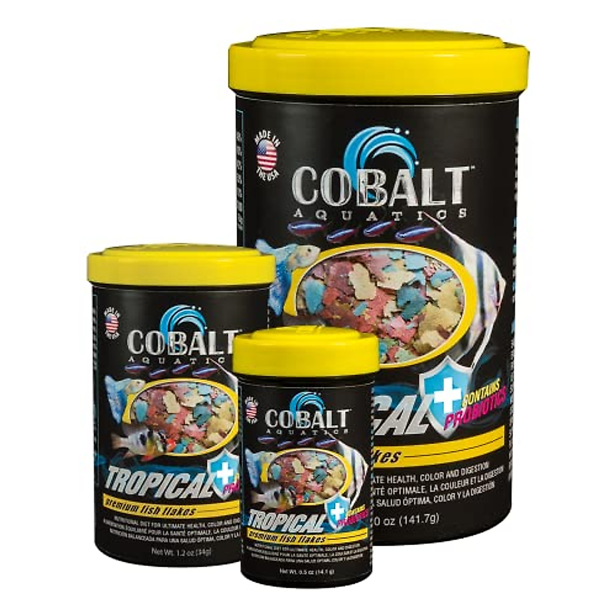 Cobalt Aquatics Tropical Flake, 1.2 oz, Model Number: 20001N,White/Black