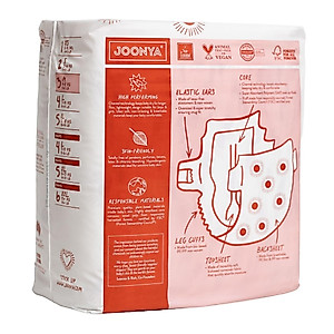 Joonya Baby Diapers, Size 2 S (7-13 lb) - 6 Bags of 30 (180) - New Range - NonToxic, Eco-Friendly, Ultra Slim, Overnight Use - Made in Denmark