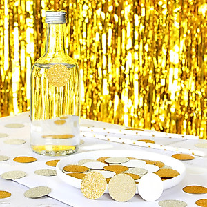 White-Gold Champagne Party Decorations Confetti - 300pcs Wedding Engagement Party Table Scatter,Bachelorette Neutral Baby Bridal Shower Confetti Mothers Fathers Day Decor Lasting Surprise