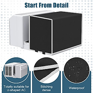 U Shaped Air Conditioner Cover for Midea, Windspeed Outdoor Window Air Conditioner Cover Suitable for Midea U Shaped 8000/10000/120000 BTU Air Conditioner Waterproof and Windproof AC Unit Cover