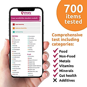 Advanced Health & Food Sensitivity Test by SSC (700+ Items Tested), Environmental & Food Intolerance Testing Kit for Adults, Accurate Hair Analysis at Home Test Kit