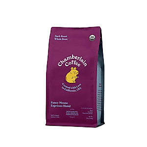 Chamberlain Coffee Fancy Mouse Espresso Blend - Extra Bold, Dark Roast, Organic Coffee, Whole Bean, 12oz