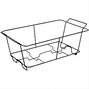 Maryland Chrome-Plated Chafing Rack - 23.25' x 12' x 18.25' | Matte Black | 1 Pc.
