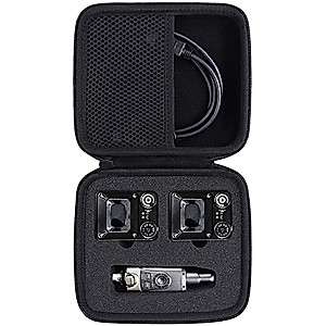 co2CREA Hard Travel Case Replacement for Xvive U4R2 Wireless in-Ear Monitoring System IEM System Transmitter Beltpack Receiver