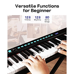 Starfavor 88 key Portable Digital keyboard piano with Piano Bench Adjustable