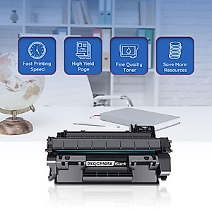 CE505X 05X Black High Yield Toner Cartridge with Chip 3 Pack, 05X Black Toner Cartridge Replacement for HP 05X CE505X Toner 05A CE505A Compatible with Laser P2055, P2055d, P2055dn, P2055x Printer