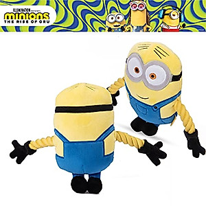 Minions Plush Toy Despicable Me Rise of Gru Dave Rope Limb Dog Toy | 8 Inch Plush Figure Rope Squeaky Dog Toy | Soft Stuffed Fabric Dog Toys from