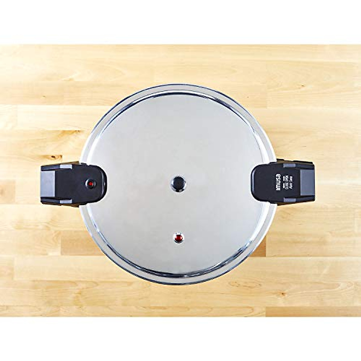 IMUSA USA A417-80807 16Qt Jumbo Stovetop Pressure Cooker with Regulator and Side Handles, Silver