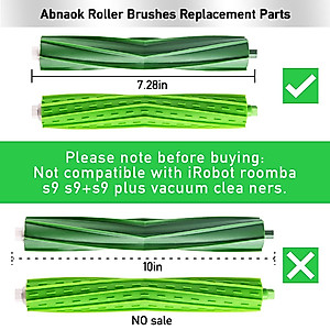 Abnaok 2 Set Replacement Rubber Roller Brushes Compatible for iRobot Roomba e i and j Series i3 i3+ i6+ i7 i7+ i8+ Plus E5 E6 E7 j7 (7150) j7+ (7550) Vacuum Cleaner Accessories