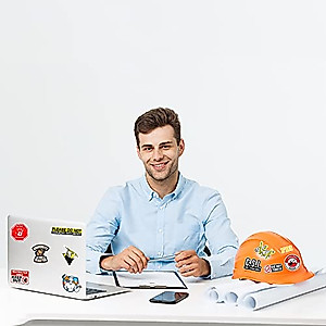 Toolbox Hard hat Stickers, 100 Pcs, Construction Workers Funny Stickers for Tool Box Helmet Hood Hard Hat Water Bottle