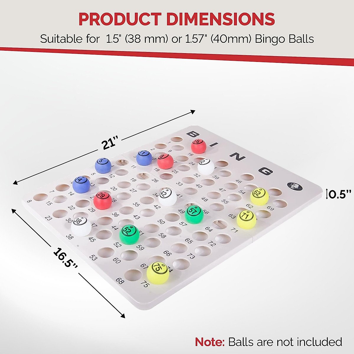 MR CHIPS Professional Bingo Game Master Board for Ping Pong Balls