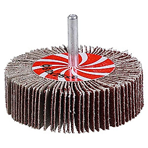 40 Pack 1/4" Abrasive Flap Wheel Sander Set, Rocaris 80 Grit Aluminum Oxide Flap Wheels Cone Shape Sanding Wheel