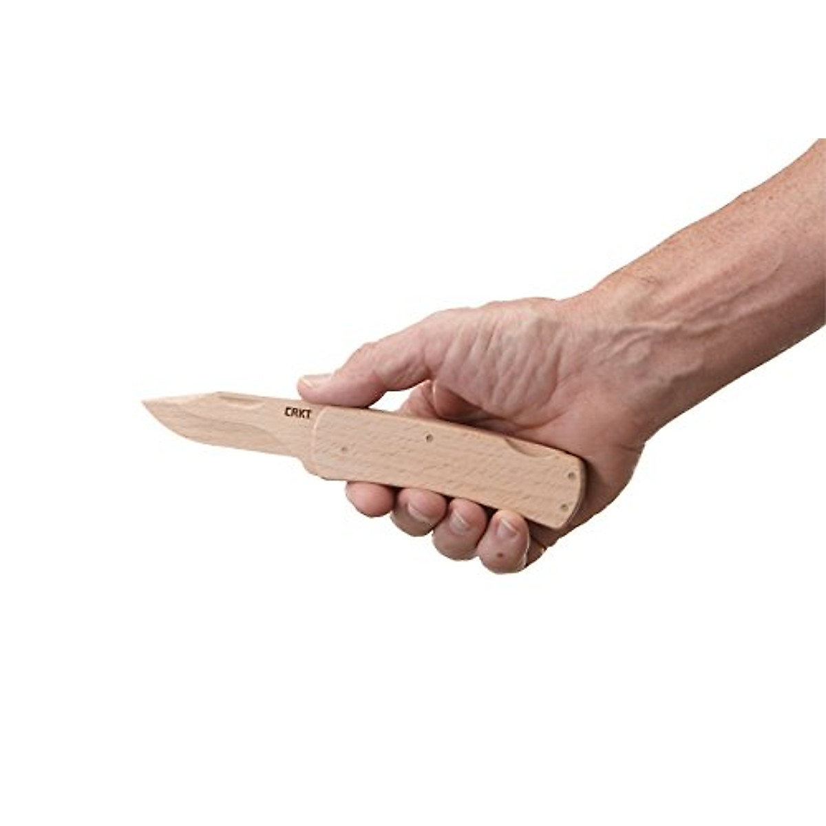 COLUMBIA RIVER KNIFE & TOOL CRKT Nathan's Knife Kit: Wooden Pocket Knife, Drop Point Blade Design with Working Lock Back, Craft Project, Great for Kids 1032 , Black