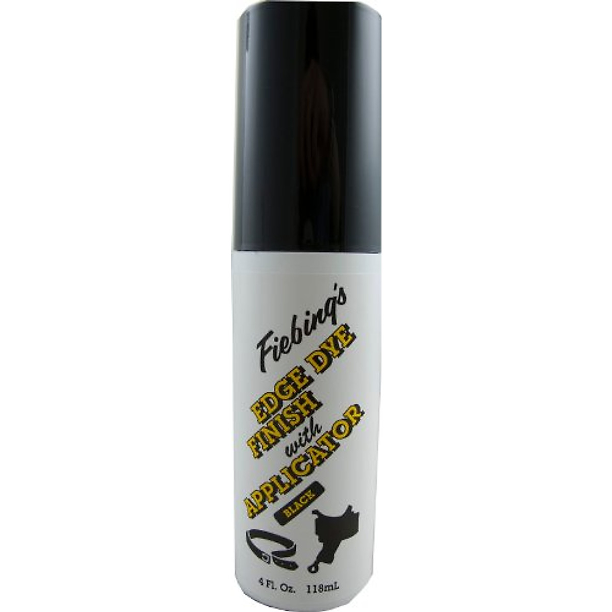 Fiebings Edge Dye Finish with Applicator, Black 4oz