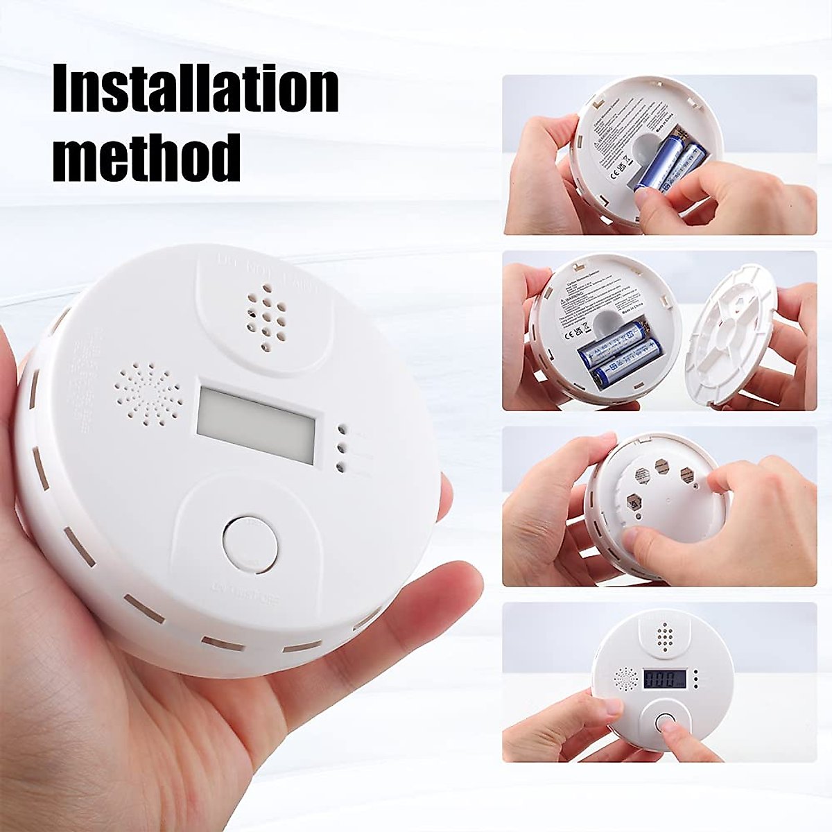 Carbon Monoxide Detector,CO Alarm Detector with Digital Display and Sound Alarm for Home 2pcs