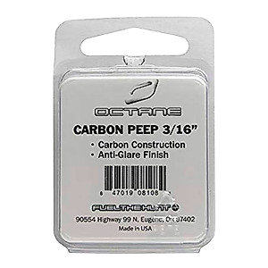 OCTANE Carbon Peep | Lightweight Durable Easily Attached Archery Hunting Bow Peep Sight with Anti-Glare Finish - 3/16"
