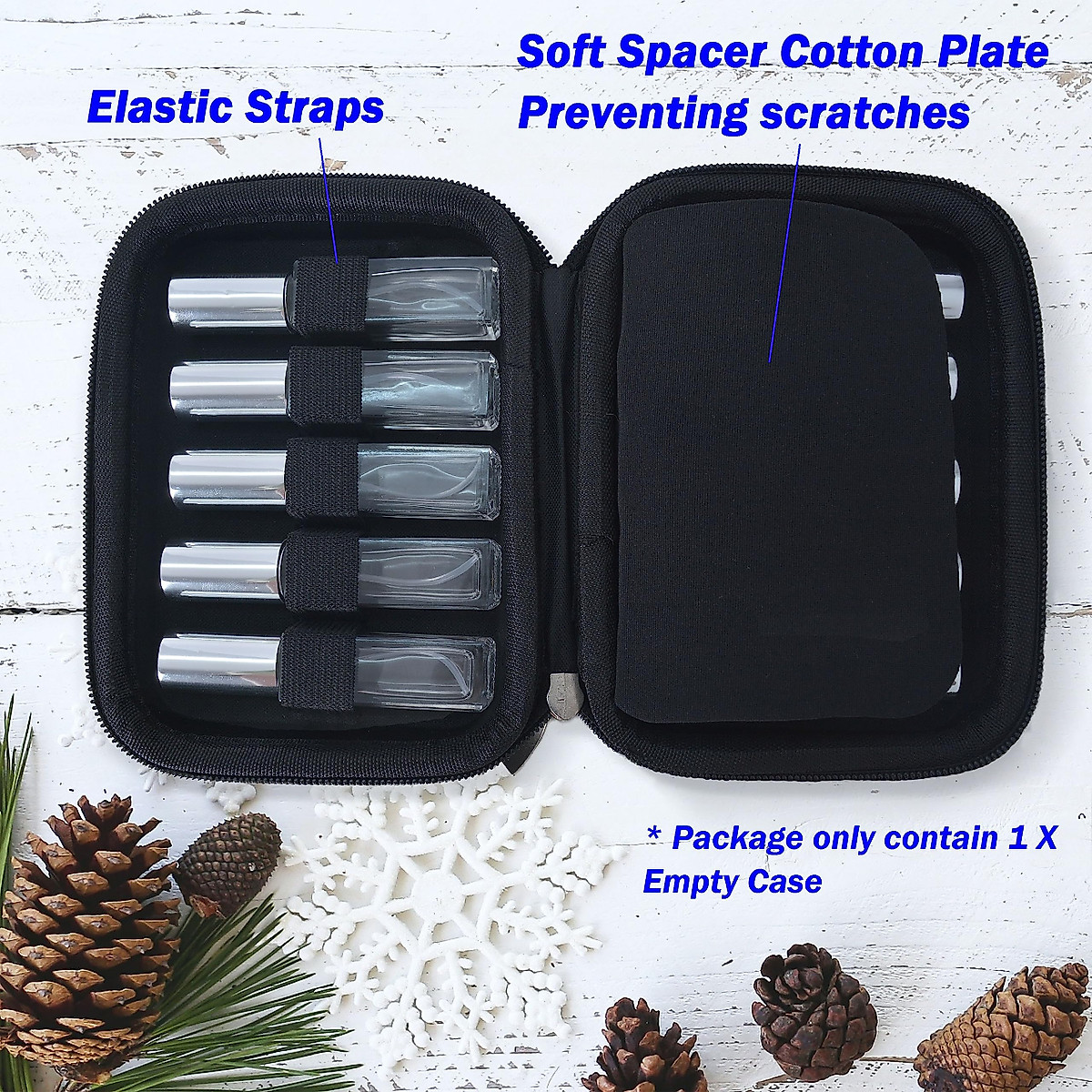 Vape Case, Wolfteeth Smell Proof Case, Vape Holder, Vapor Carrying Case, Vape Pen Holder, Smell Proof Stash Box Travel Storage Bags, Birthday Gifts for Men Friend Black (Empty Case Only)