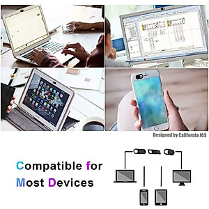 (California J.OS)9PCS (3 Oval +3 Rectangle +3 Large Oval )Webcam Cover 0.03 inch Camera Cover Slide Ultra Thin Blocker Protect Privacy Security for MacBook Air, Laptop, iPad, iMac, PC, Desktop, iPhone