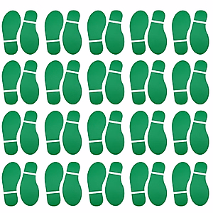 20 Pairs 40 Prints Green Kids Size Shoes Footprint Stickers Decals for Floor Wall Stairs to Guide Directions Celebrate St. Patrick's Day by SKYCOOOOL